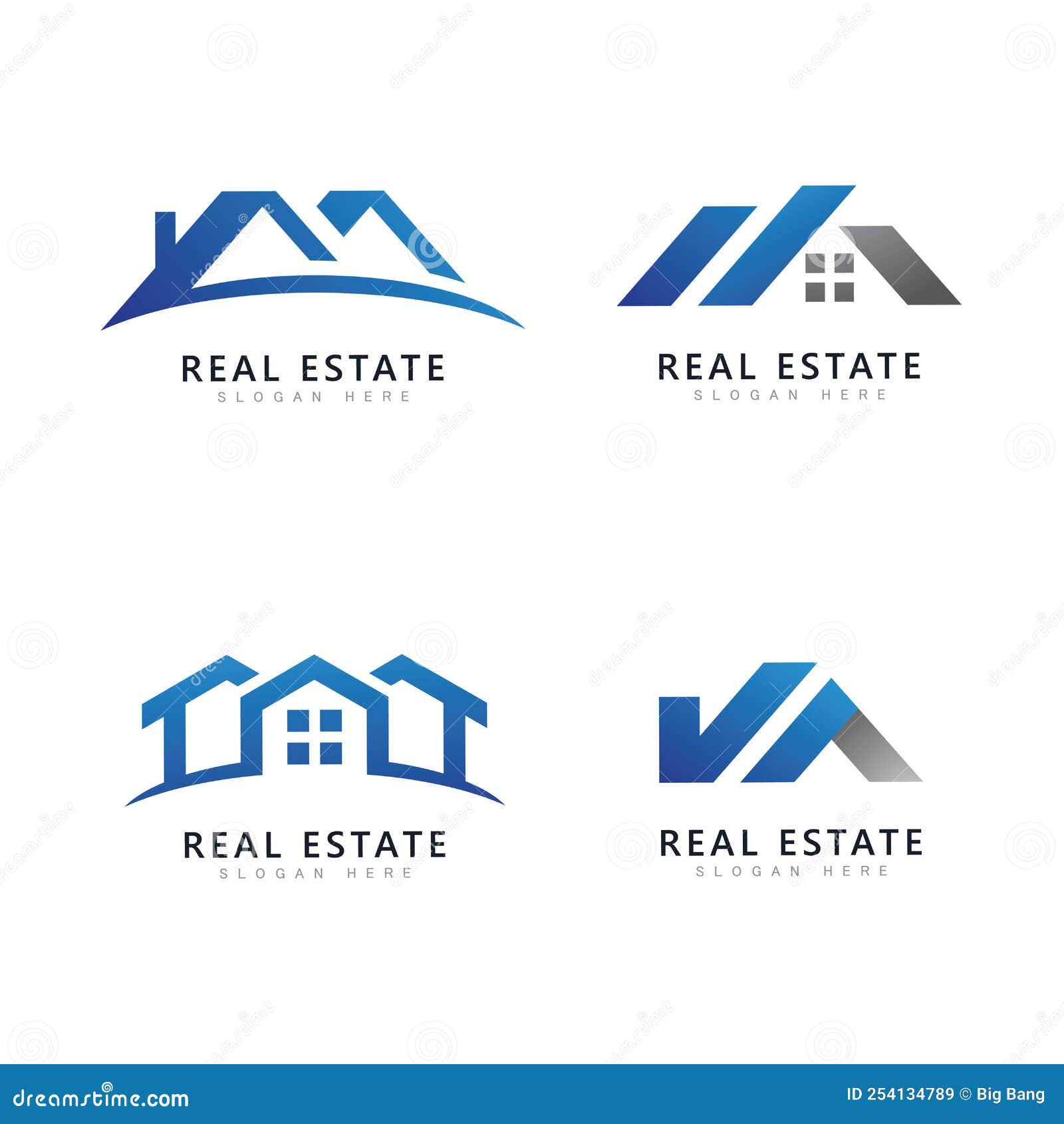 Real Estate Logo Template Vector.Abstract House Icon Stock Vector ...