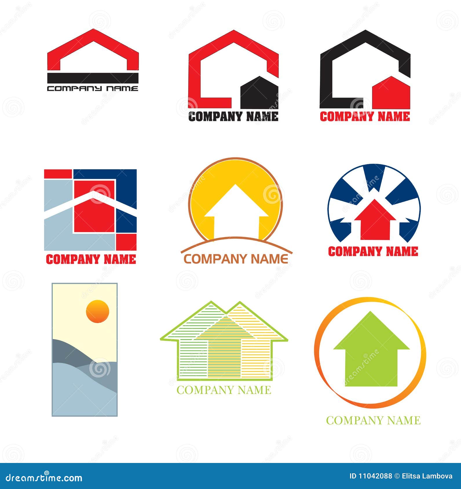 Real estate logos stock vector. Illustration of company - 11042088