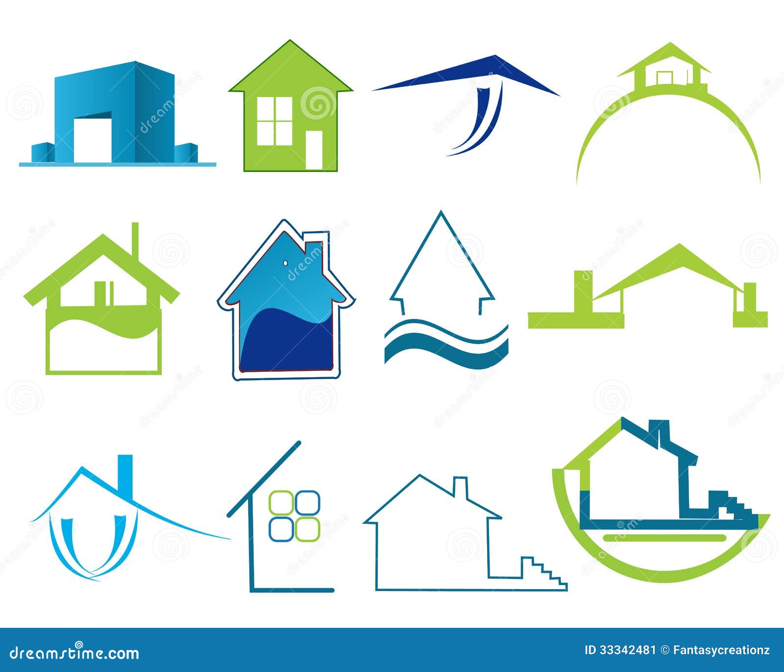 Real estate logos stock vector. Illustration of icon - 33342481