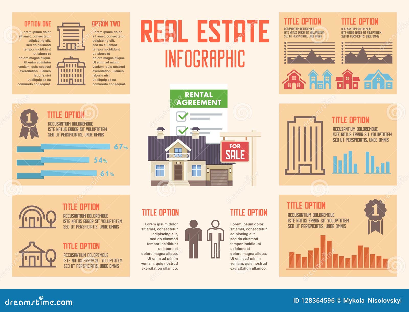 Real Estate Mantiene Ejemplo Plano Del Vector Ilustración del Vector ...