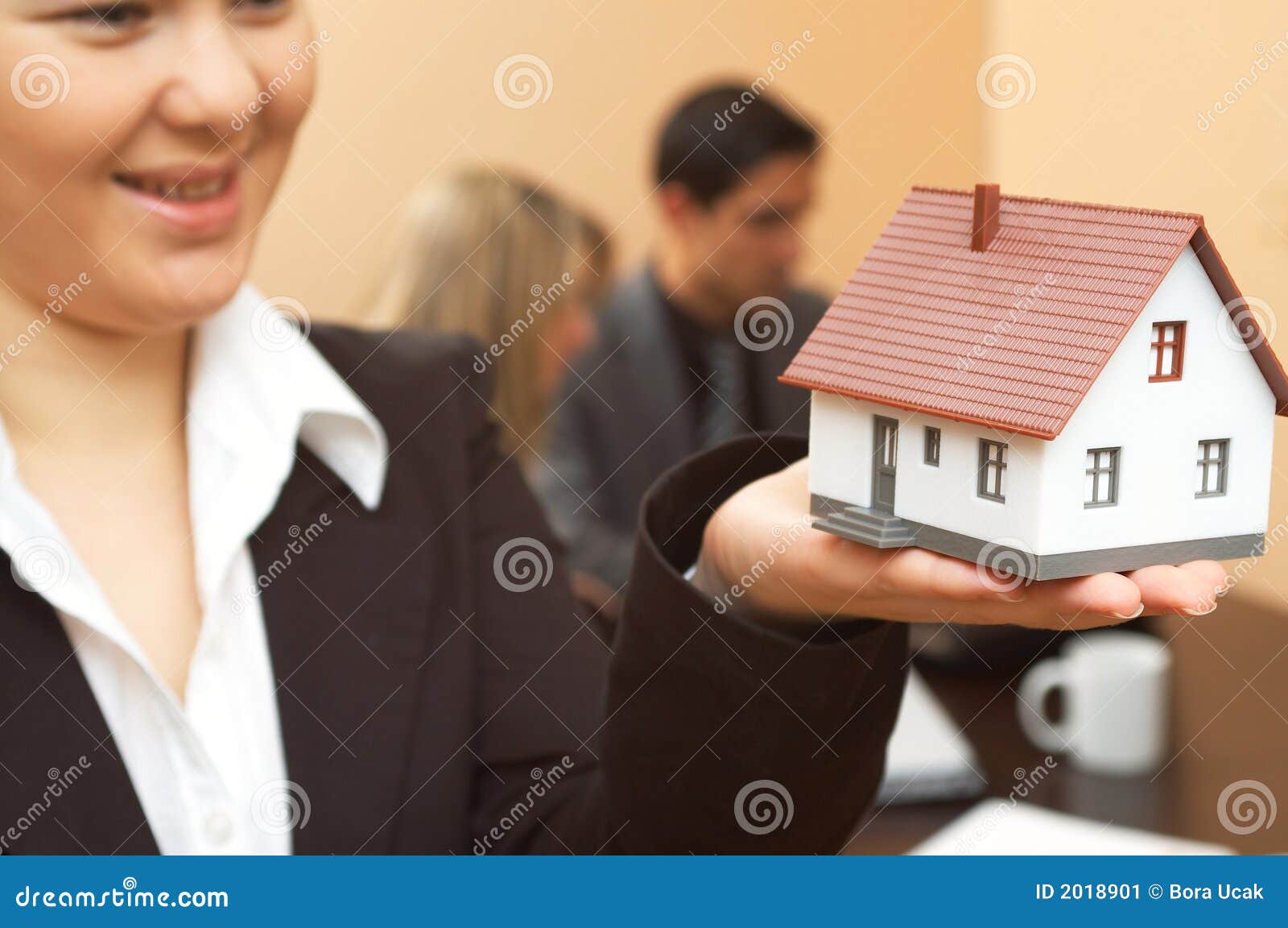 Real estate meeting stock image. Image of house, renovation - 2018901