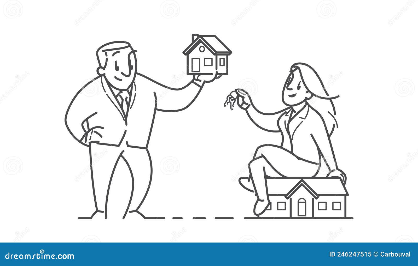 Real estate people stock vector. Illustration of estate - 246247515