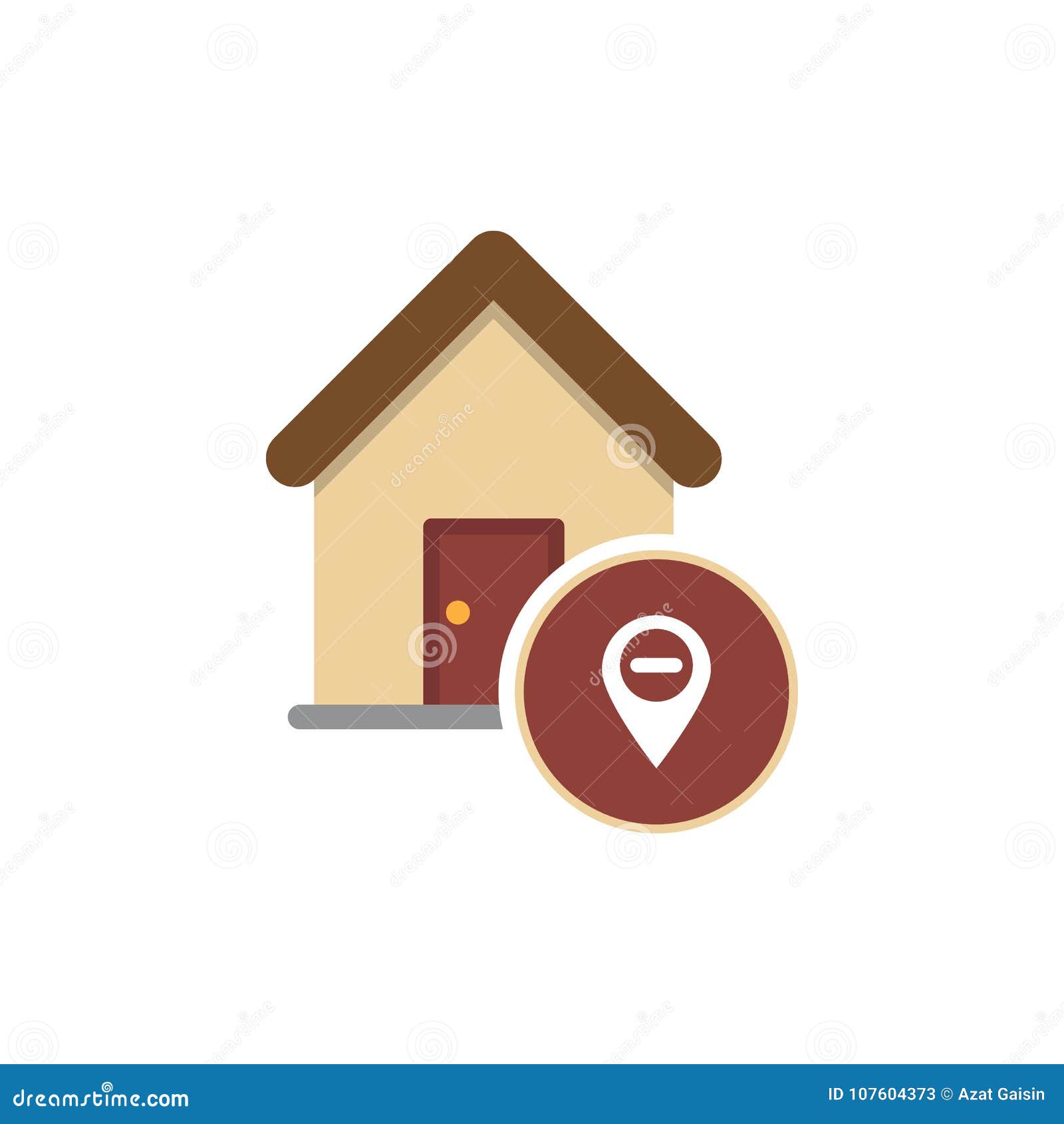Real Estate Pin Symbol ilustración del vector. Ilustración de ...