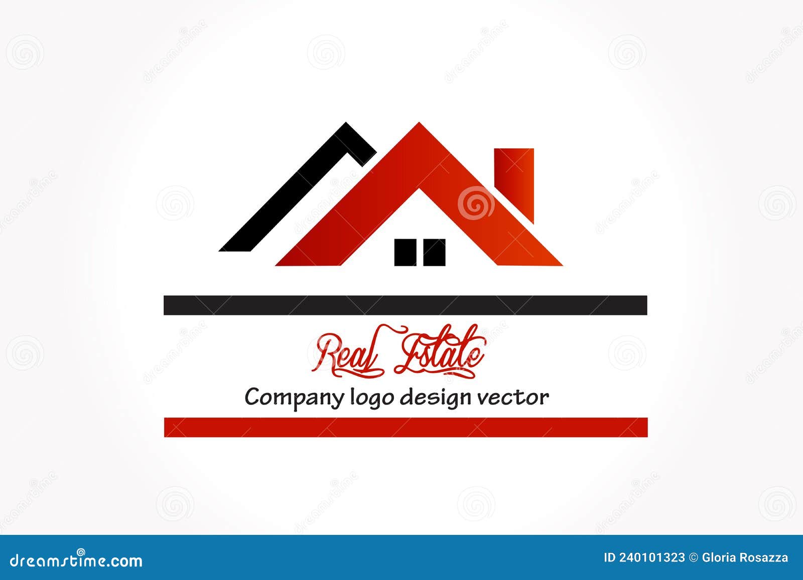 Real Estate Red House Icon Vector Image Logo Stock Vector ...