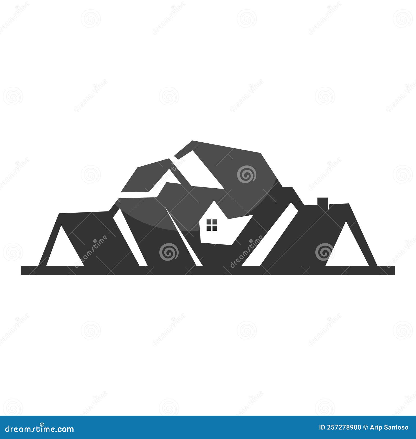Real Estate Rooftop Home Logo Template Stock Vector - Illustration of ...