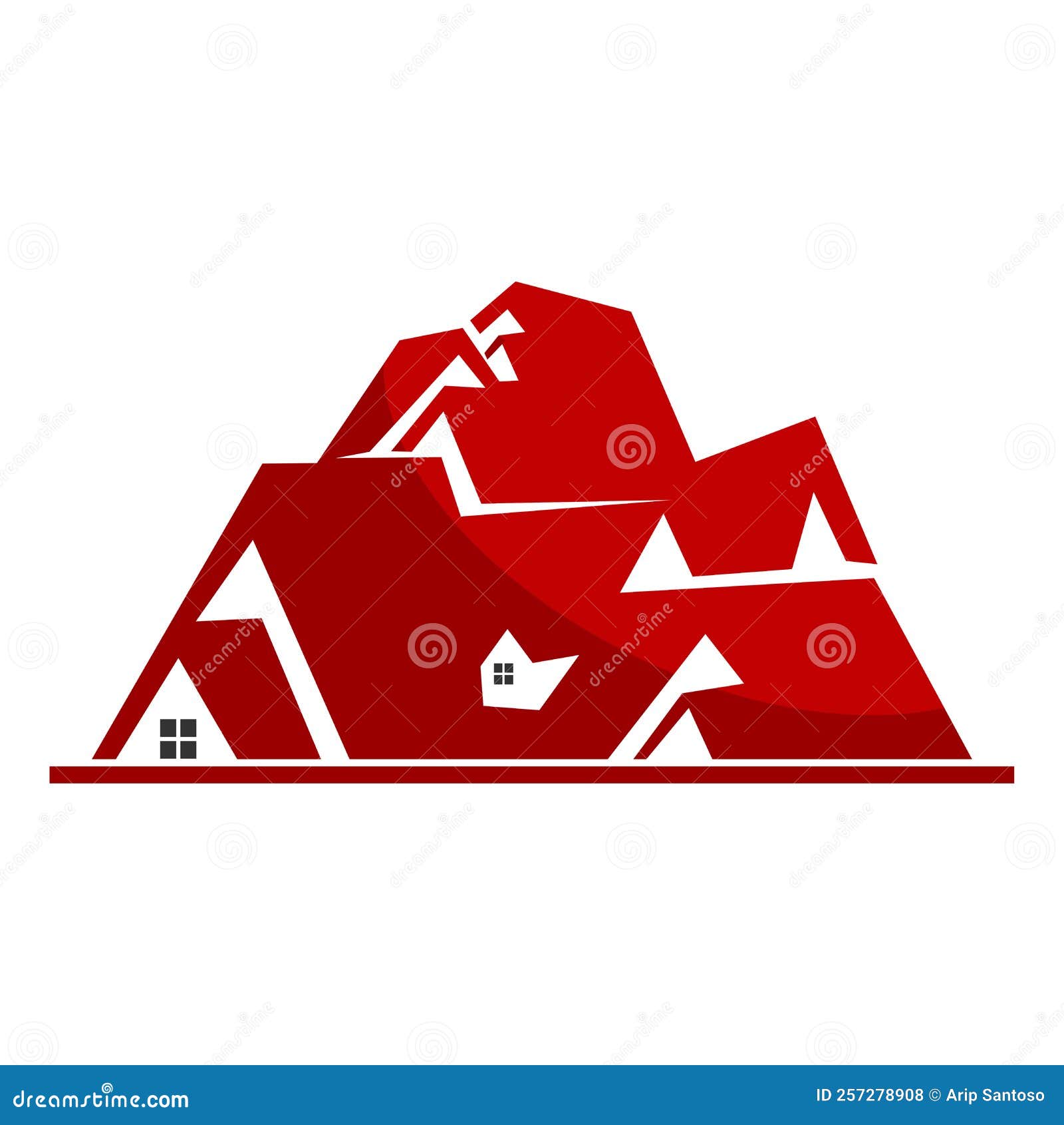 Real Estate Rooftop Home Logo Template Isolated Stock Vector ...