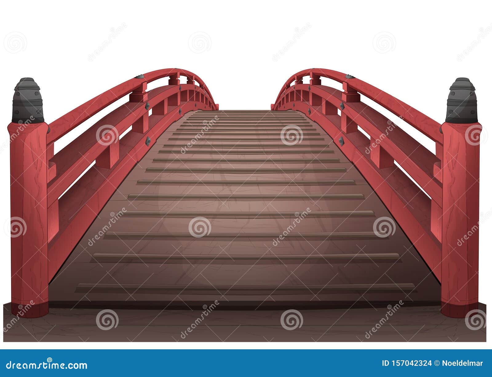 Traditional Japanese Bridge Vector Art Stock Vector - Illustration of ...