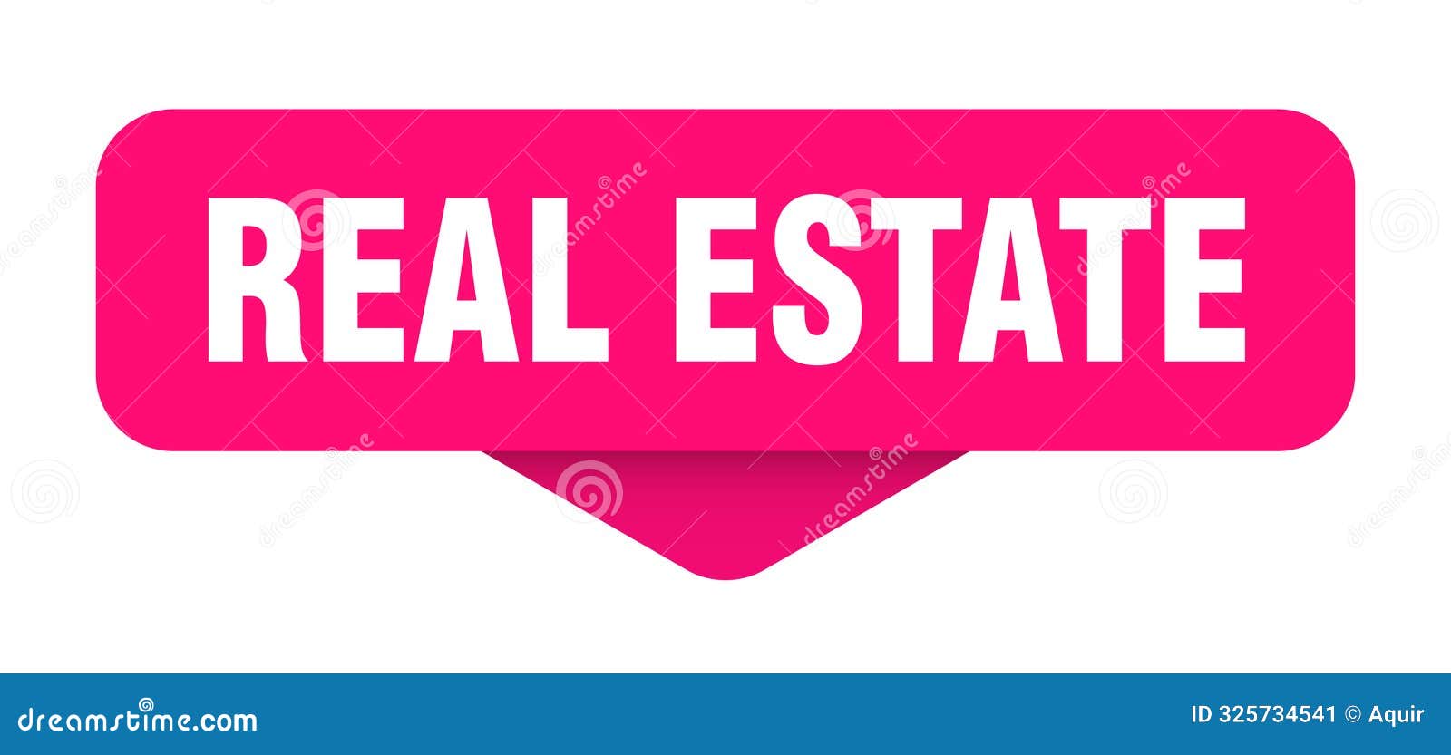 Real Estate Sticker. Real Estate Sign on Transparent Background Stock ...