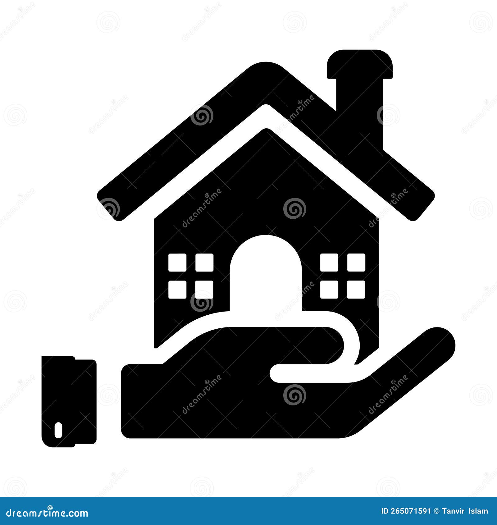 Real Estate Support Icon in Flat Style Stock Vector - Illustration of ...