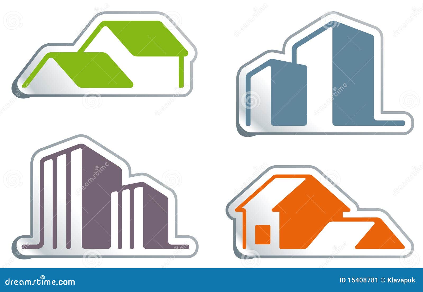Real estate symbols stock vector. Illustration of graphic - 15408781