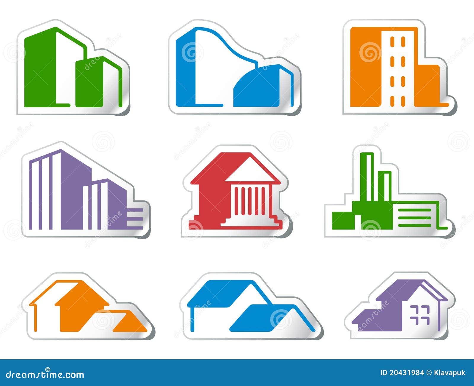 Real estate symbols stock vector. Illustration of modern - 20431984