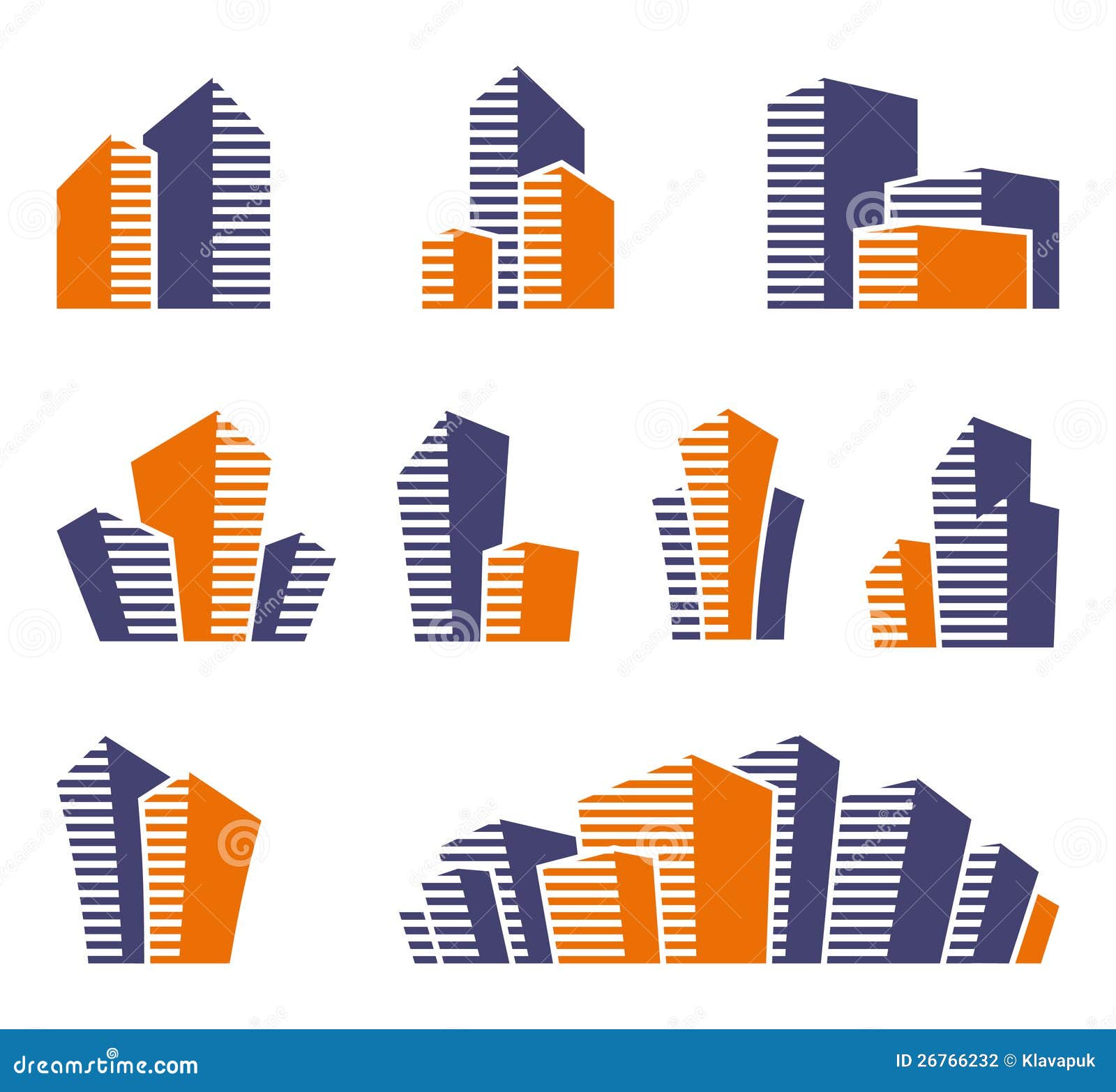 Real estate symbols stock vector. Illustration of design - 26766232