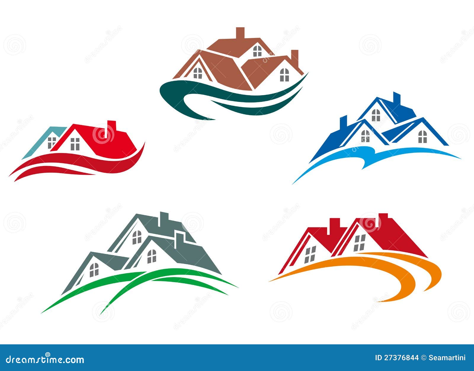 Real estate symbols stock vector. Illustration of estate - 27376844