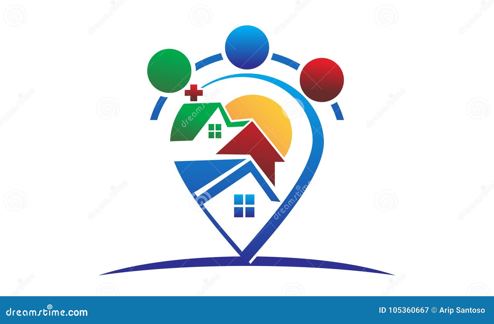 Real Estate Team stock vector. Illustration of housing - 105360667
