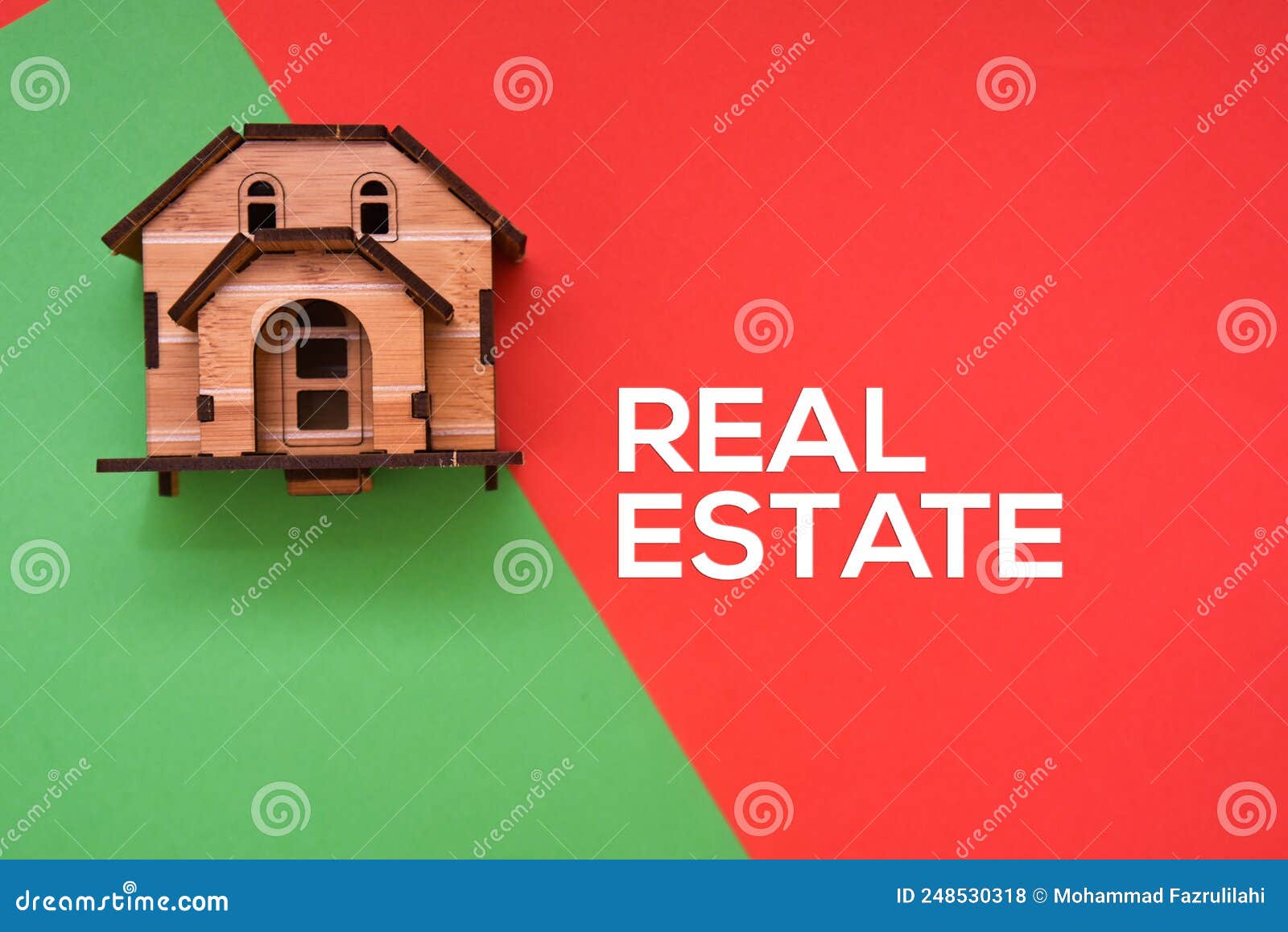 Real Estate Text with House Models Stock Photo - Image of home ...