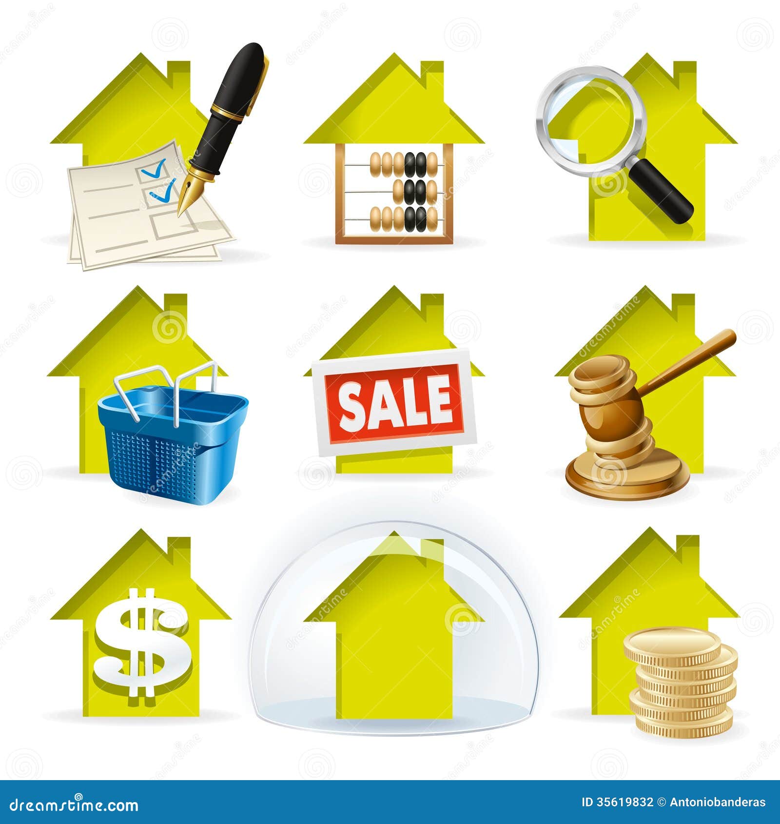 Real Estate Transactions stock vector. Illustration of real - 35619832