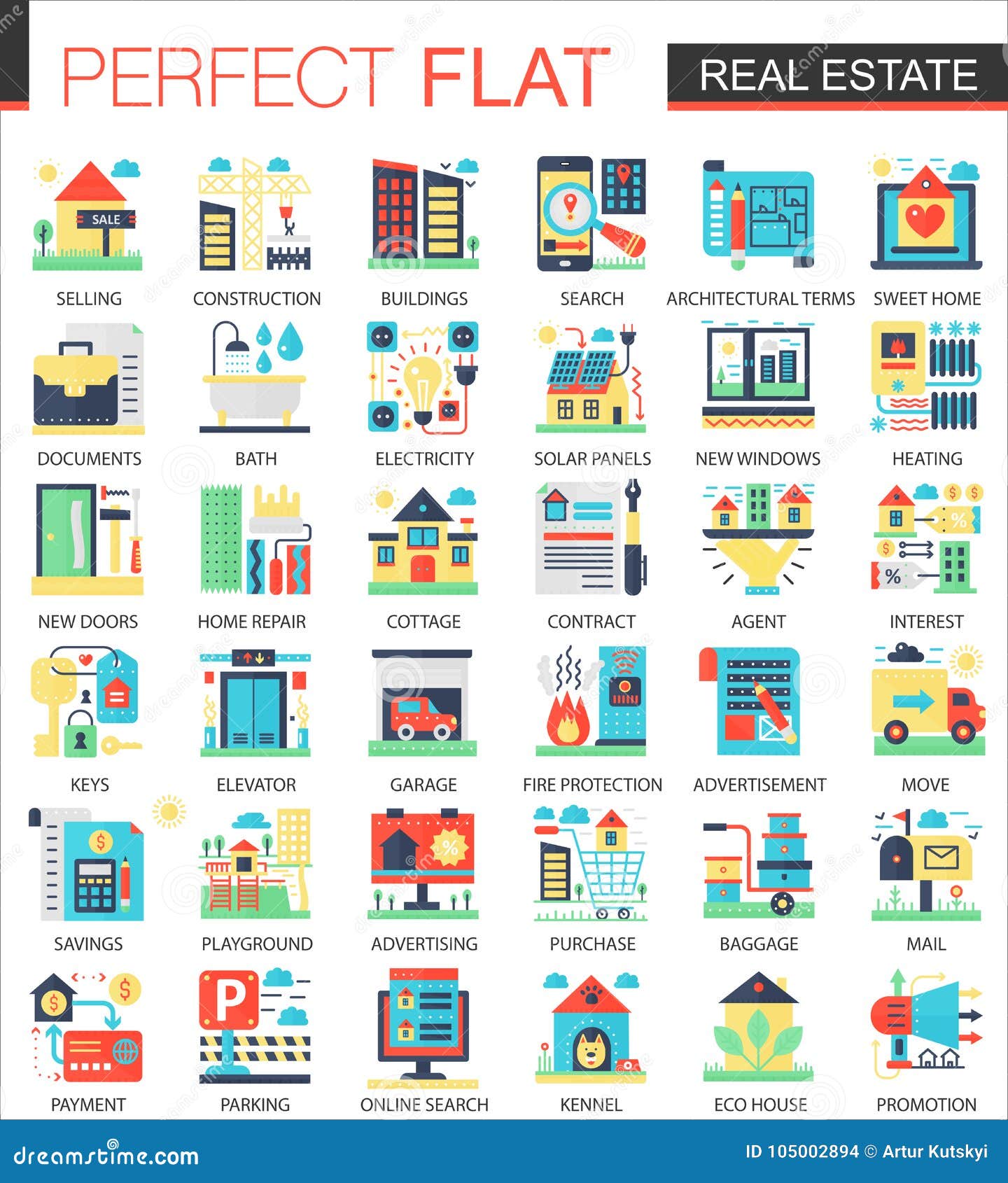 120 Vector Complex Flat Icons Concept Symbols Of My Workplace, Creative Process, Mind Process ...
