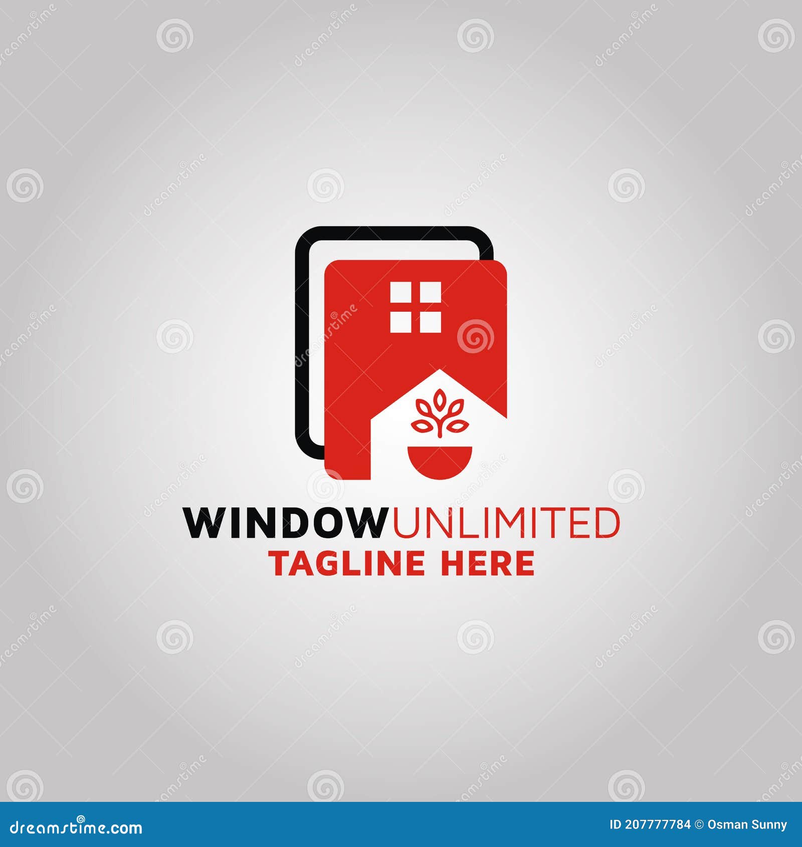 Real Estate & Windows Logo Design Idea Stock Vector - Illustration of ...
