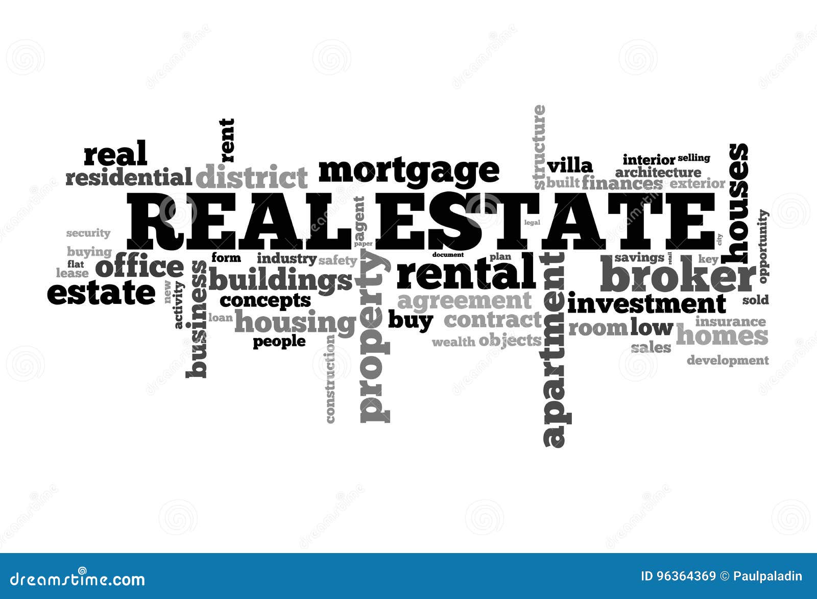 Real estate word cloud stock illustration. Illustration of ideas - 96364369