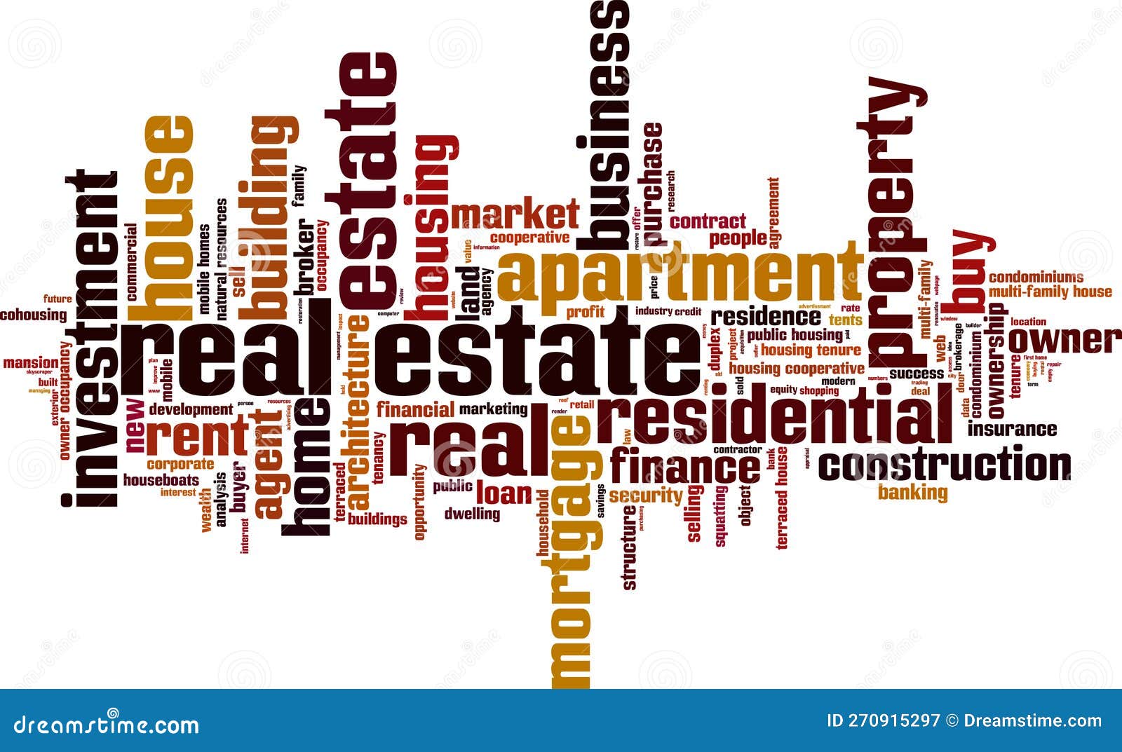 Real estate word cloud stock vector. Illustration of house - 270915297