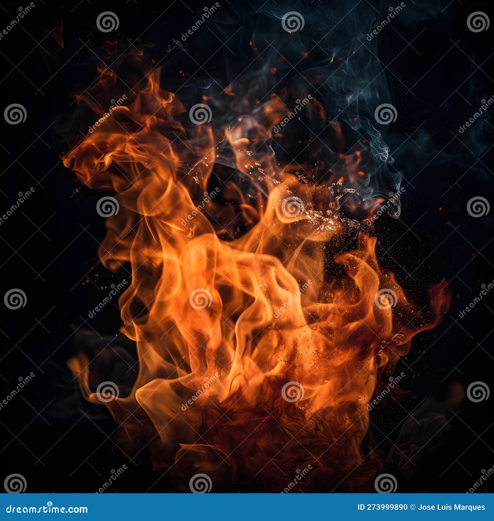 Real Fire Flames Burn Movement On Black Background, Overlay Ready ...