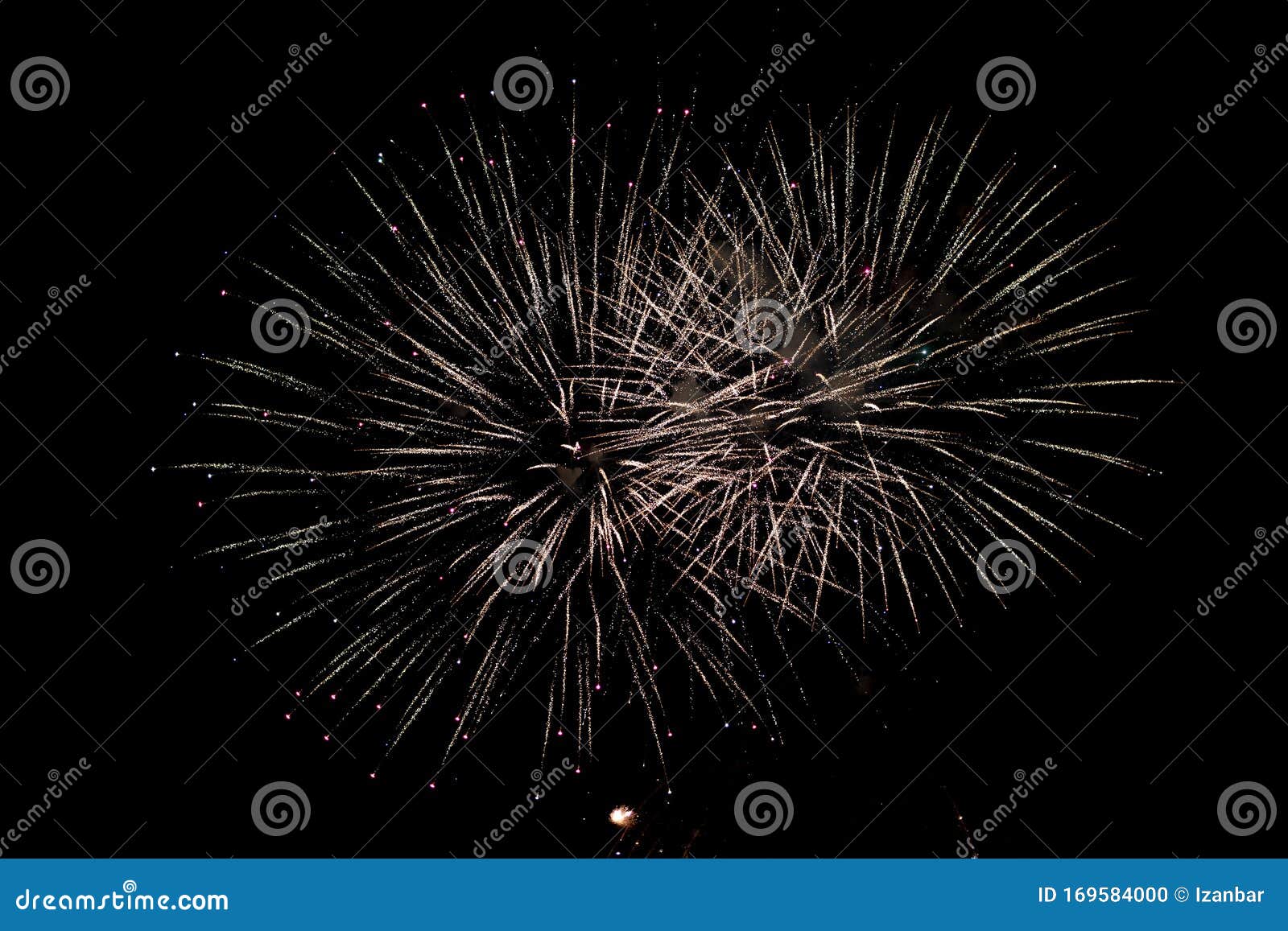 Fireworks on Black Background Stock Photo - Image of festival, bright ...
