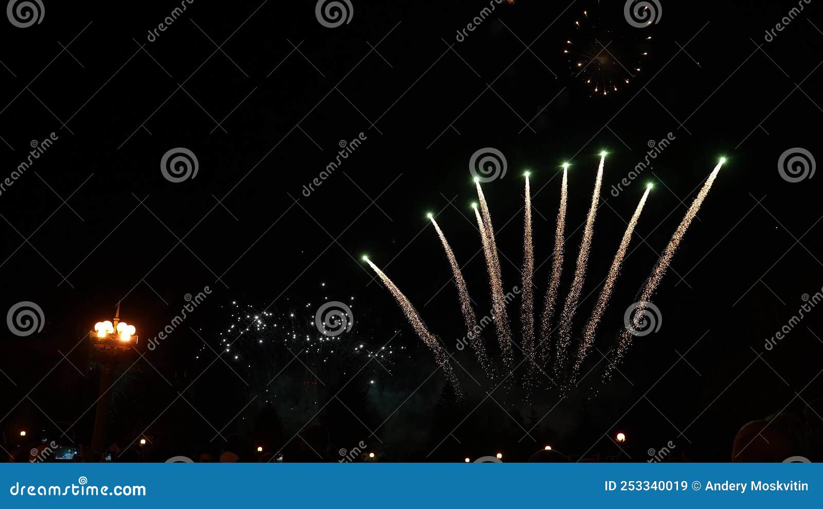 Real Fireworks Display Celebration with Sound Audio, Colorful Firework ...