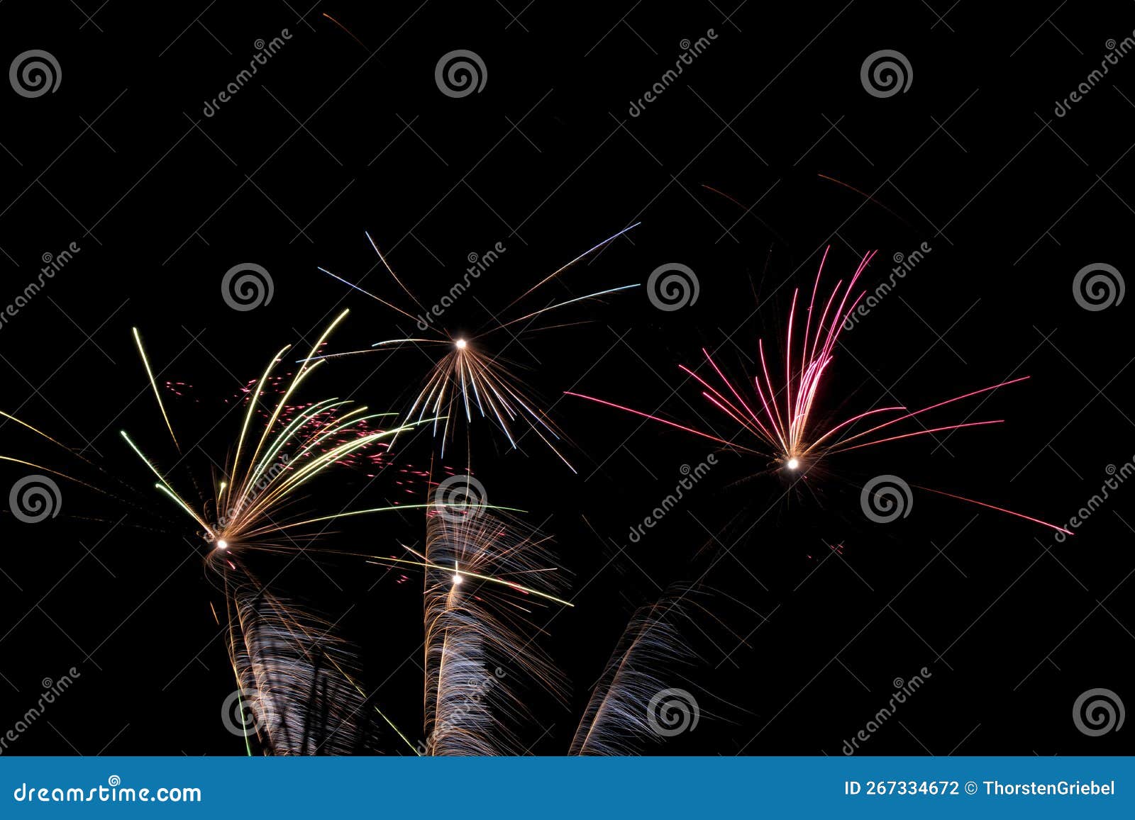 Abstract Colorful Fireworks Background Stock Photo - Image of event ...