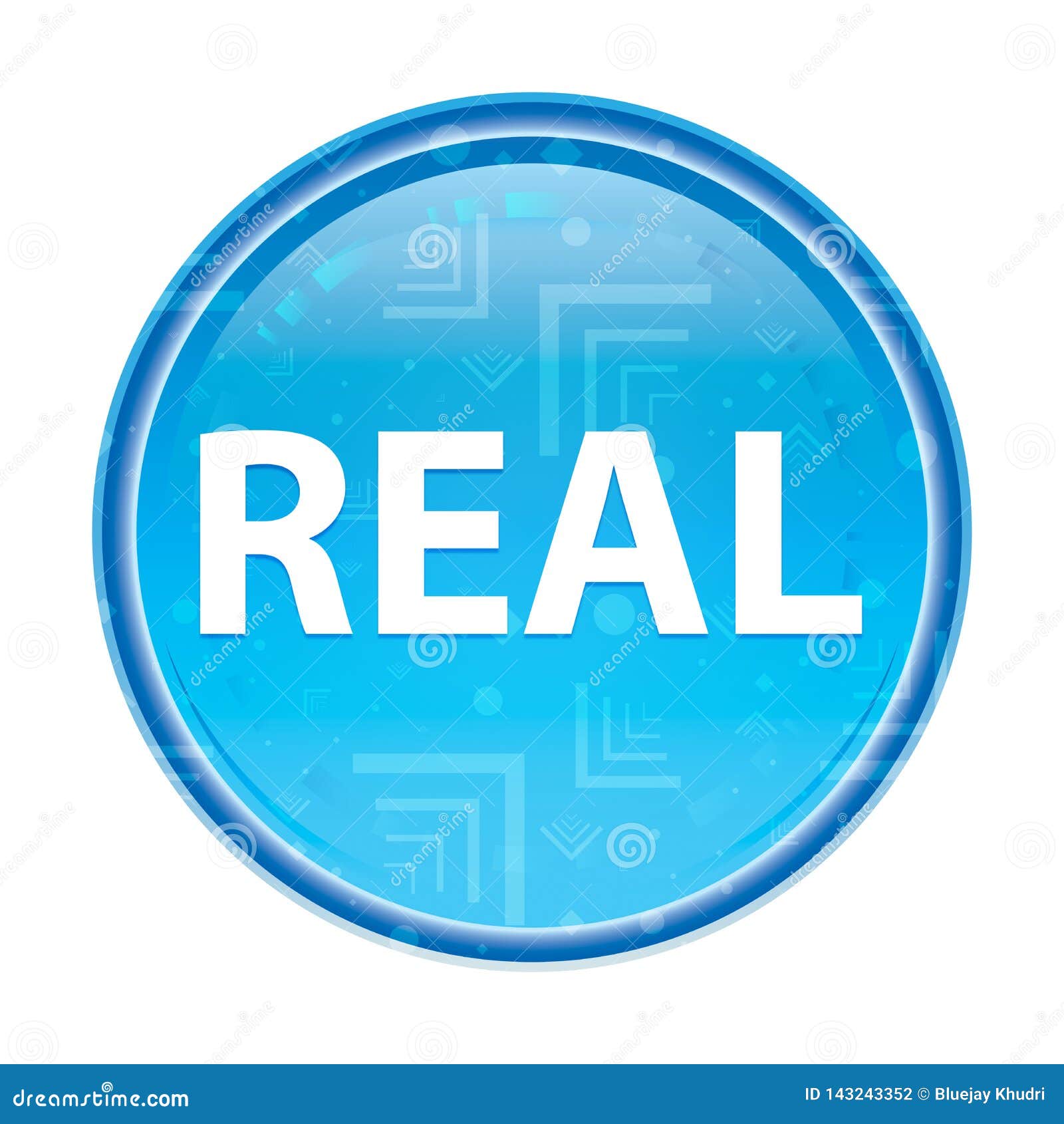 Real Floral Blue Round Button Stock Illustration - Illustration of ...