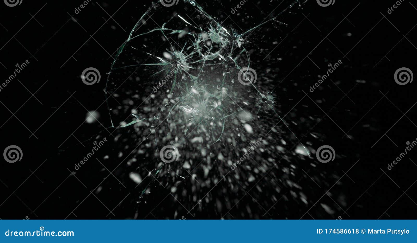 Real Frost on a Window Black Background. Stock Illustration ...