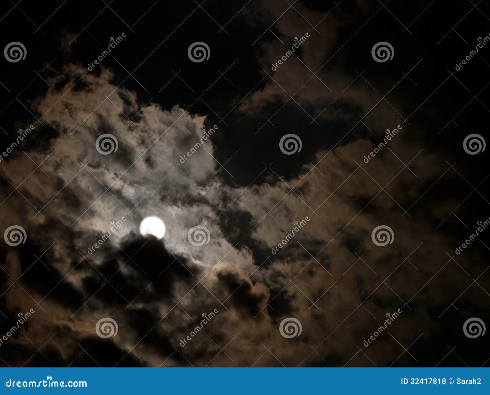 Real Full Moon Night Sky Background - Halloween Stock Photo - Image of ...