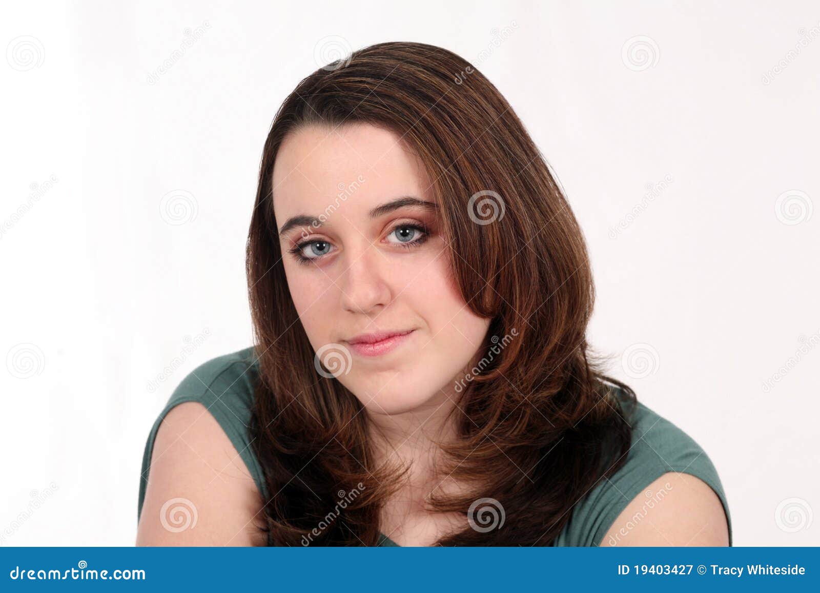 Real girl brunette stock image. Image of copy, people - 19403427
