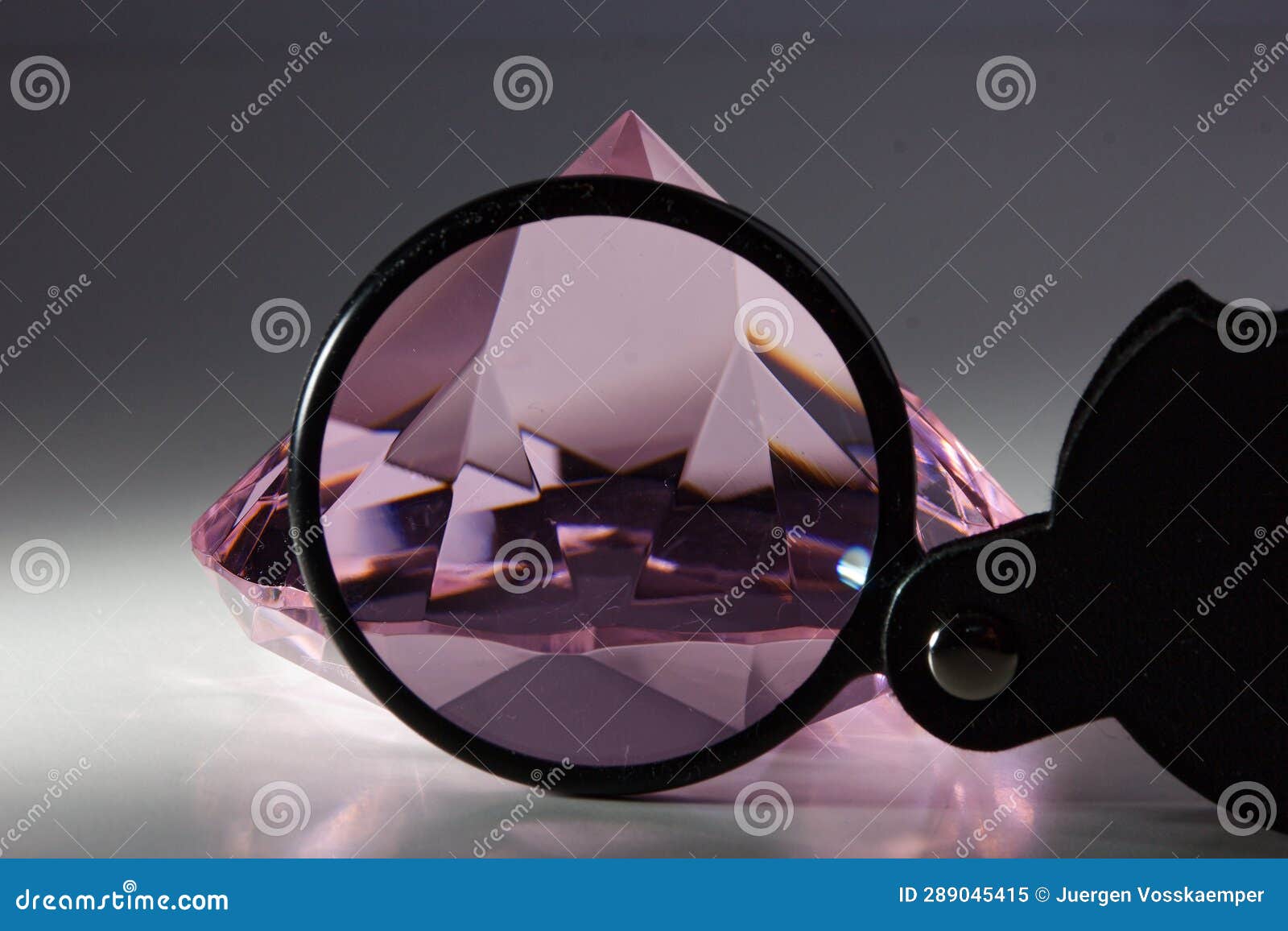 Real Glass Object with Shadows Formed As Diamond on White Table and ...