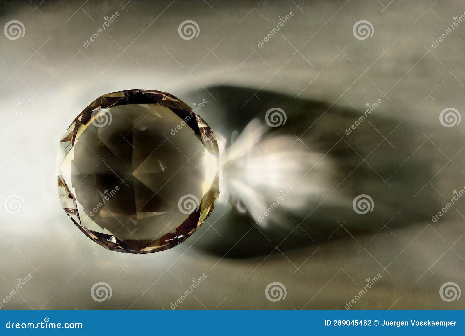 Real Glass Object with Shadows Formed As Diamond on White Table Stock ...