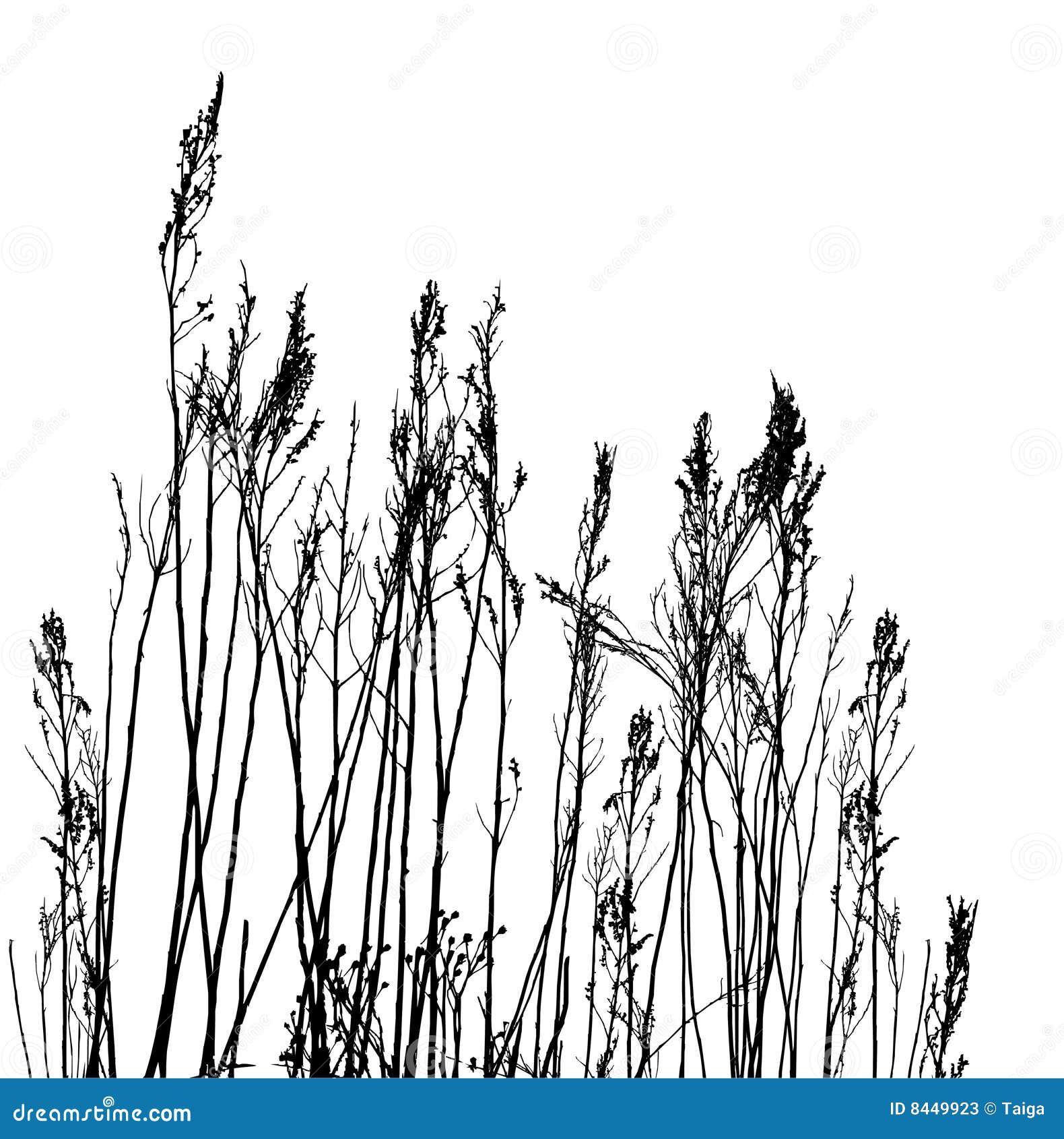 Tall Grass Silhouette Vector