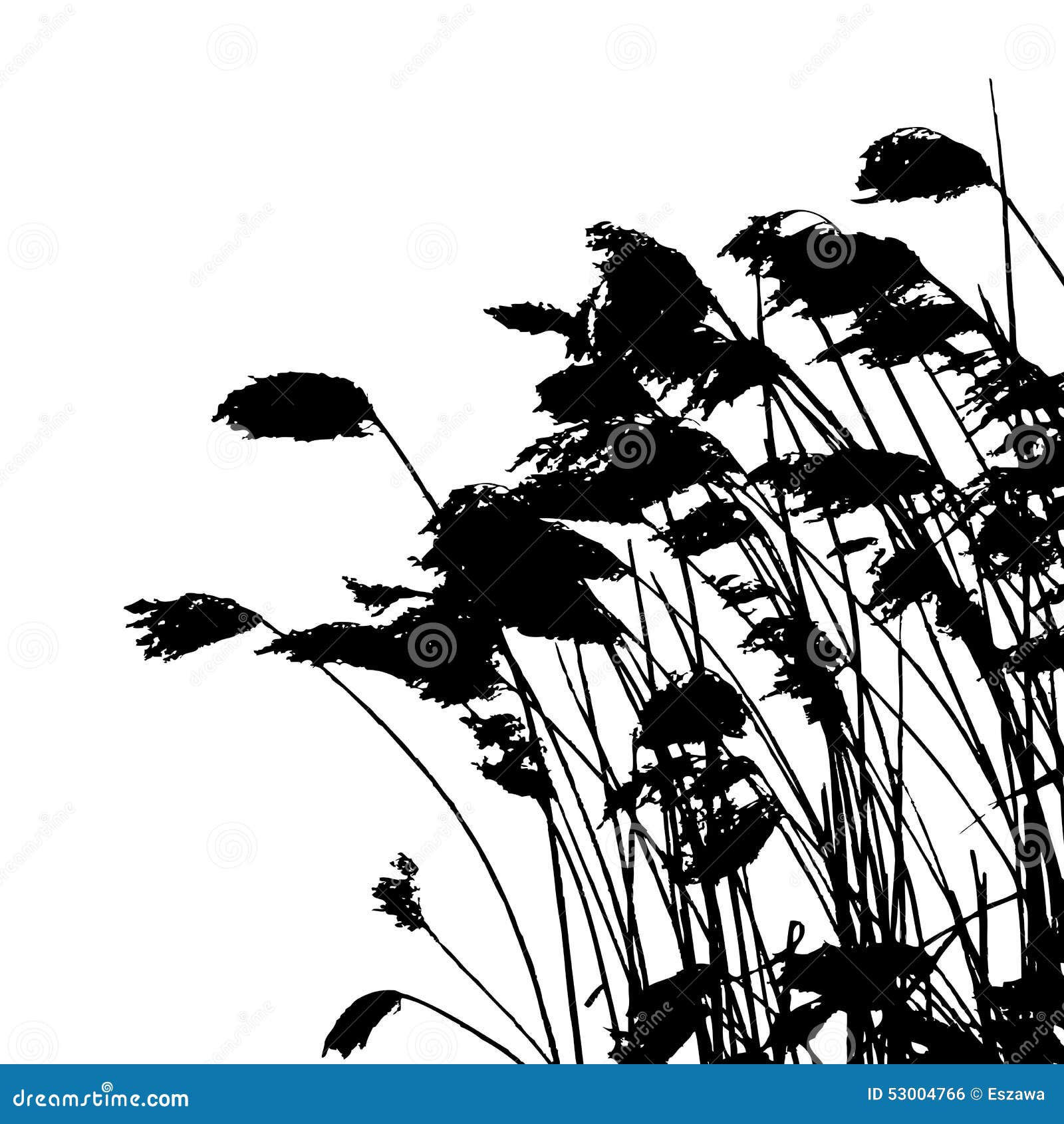 Real Grass Silhouette - Vector Illustration - Two Colors Stock Vector ...