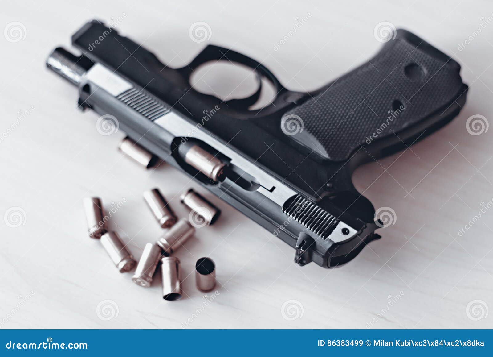 Real Hand Gun Pistole 9mm Isolated Stock Image - Image of firearm, fire ...