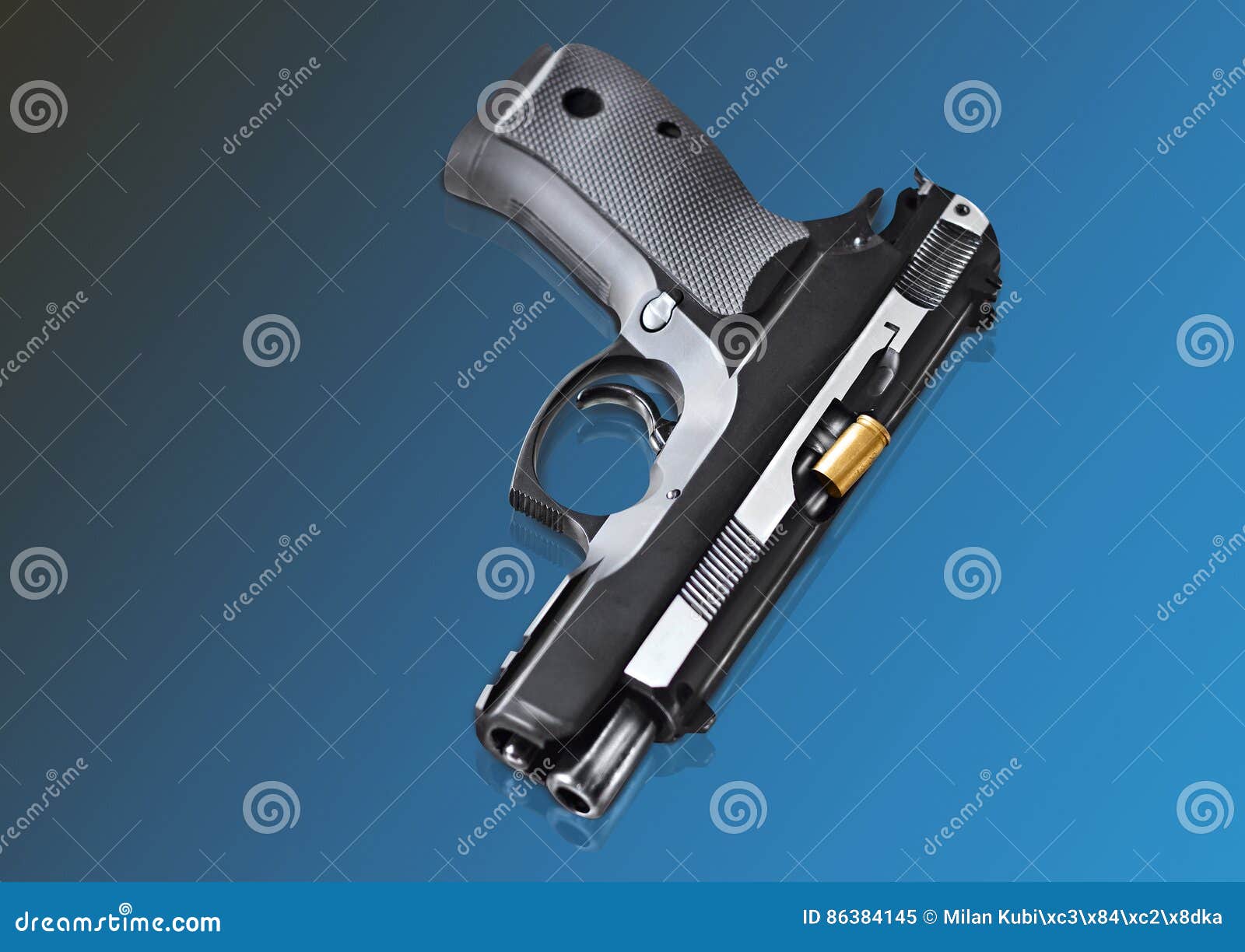 Hand Gun Pistole In A Man Hand Royalty-Free Stock Photo | CartoonDealer ...