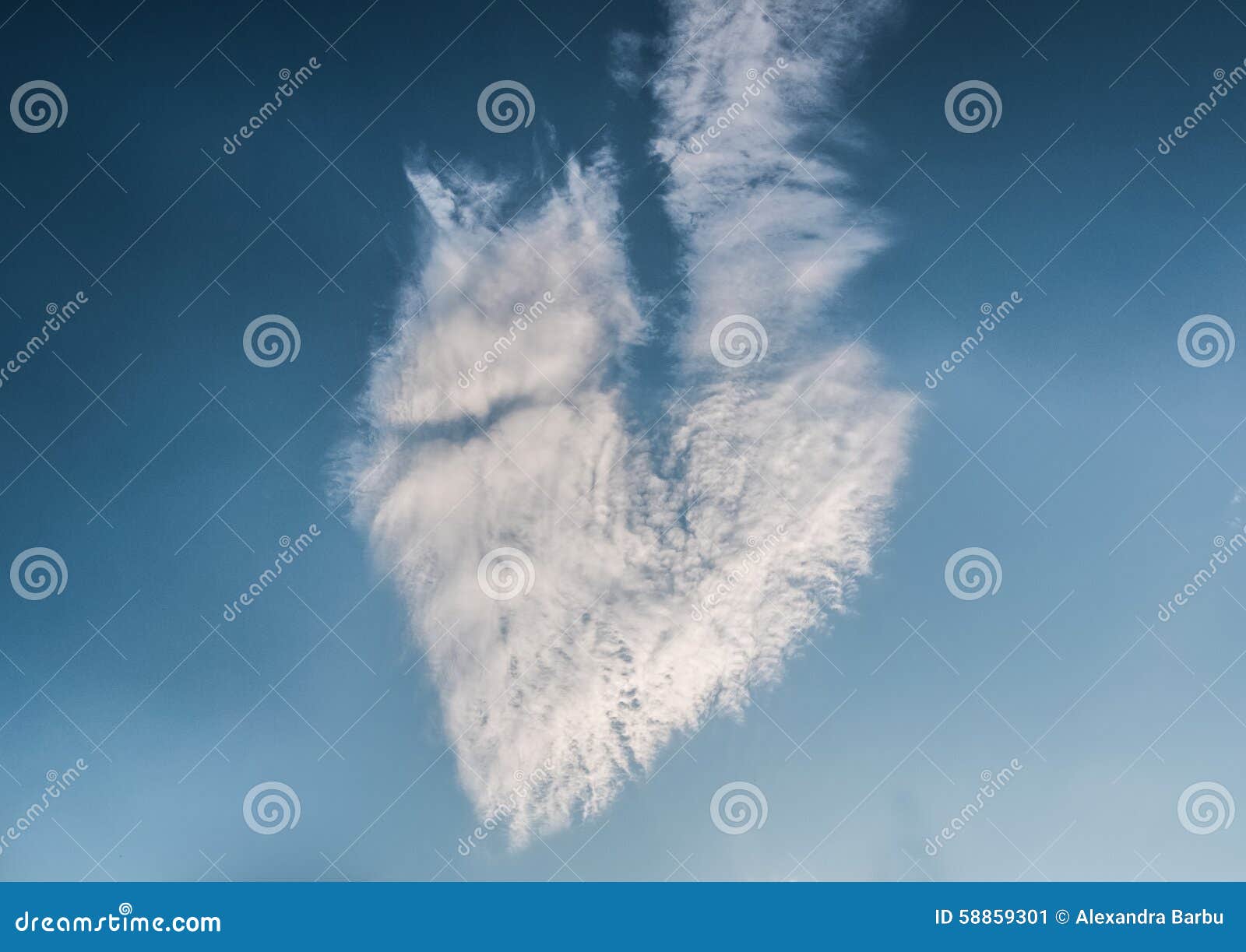 Real Heart Shaped Cloud in the Sky Stock Image - Image of valentine ...