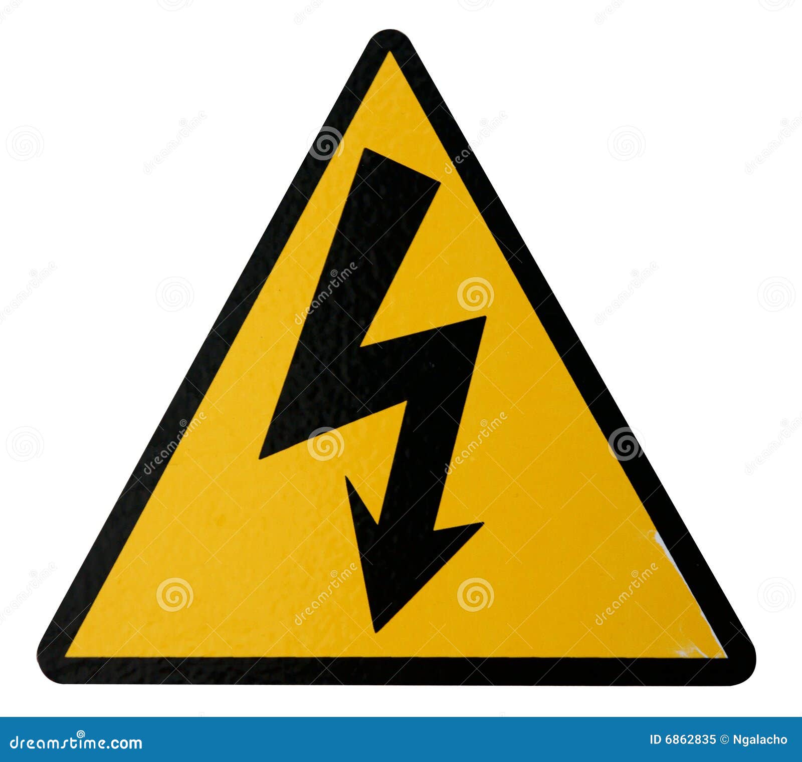Real High Voltage Sign stock image. Image of background - 6862835