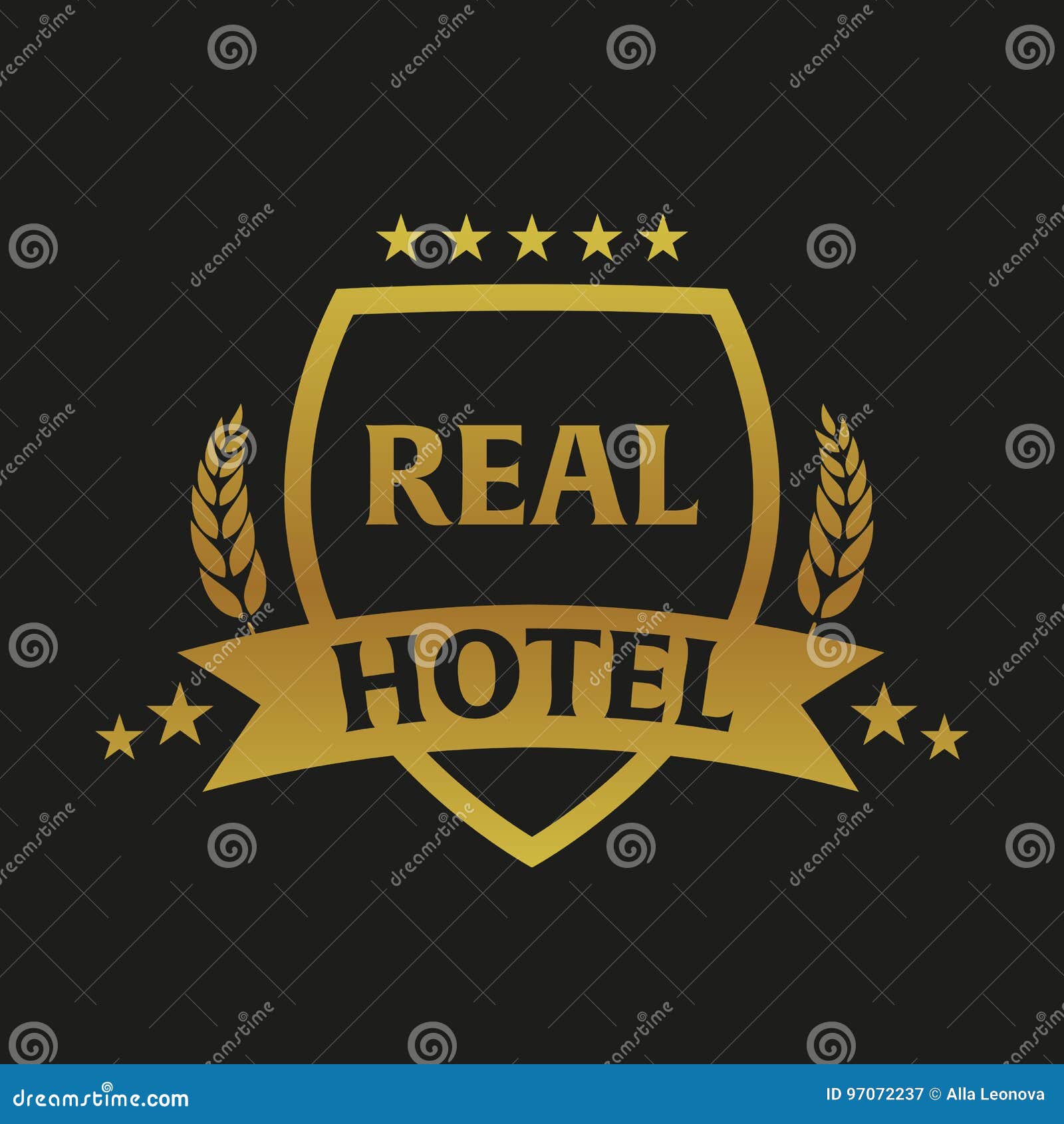 Real Hotel Logo and Emblem. Vector Logo Illustration. Stock ...