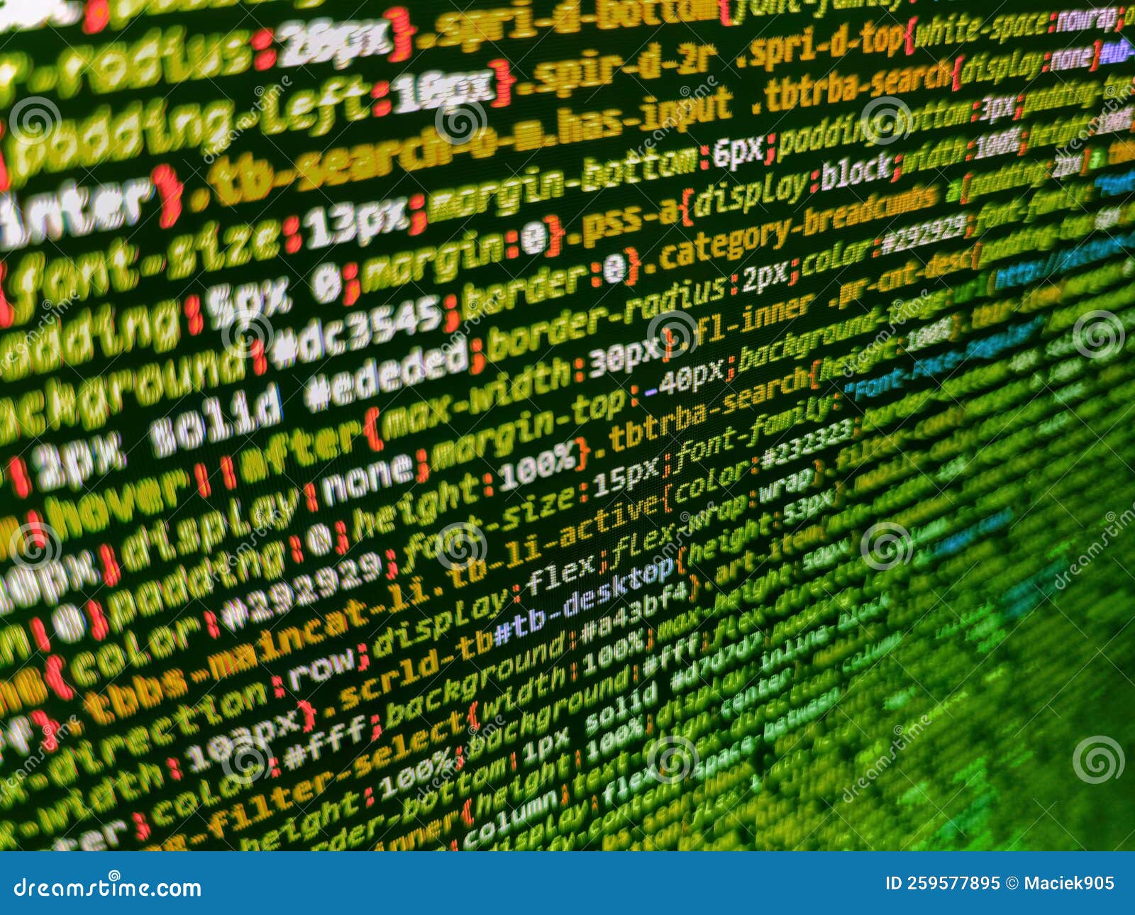 Real Html Code Developing Screen Programming Code Abstract Background 7238