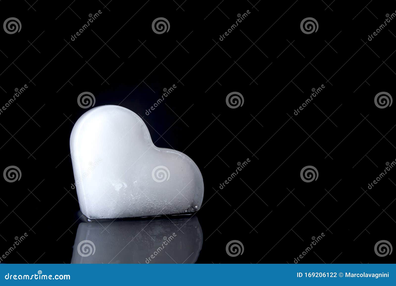 Real Ice Heart on a Dark Surface Stock Photo - Image of dark, drop ...