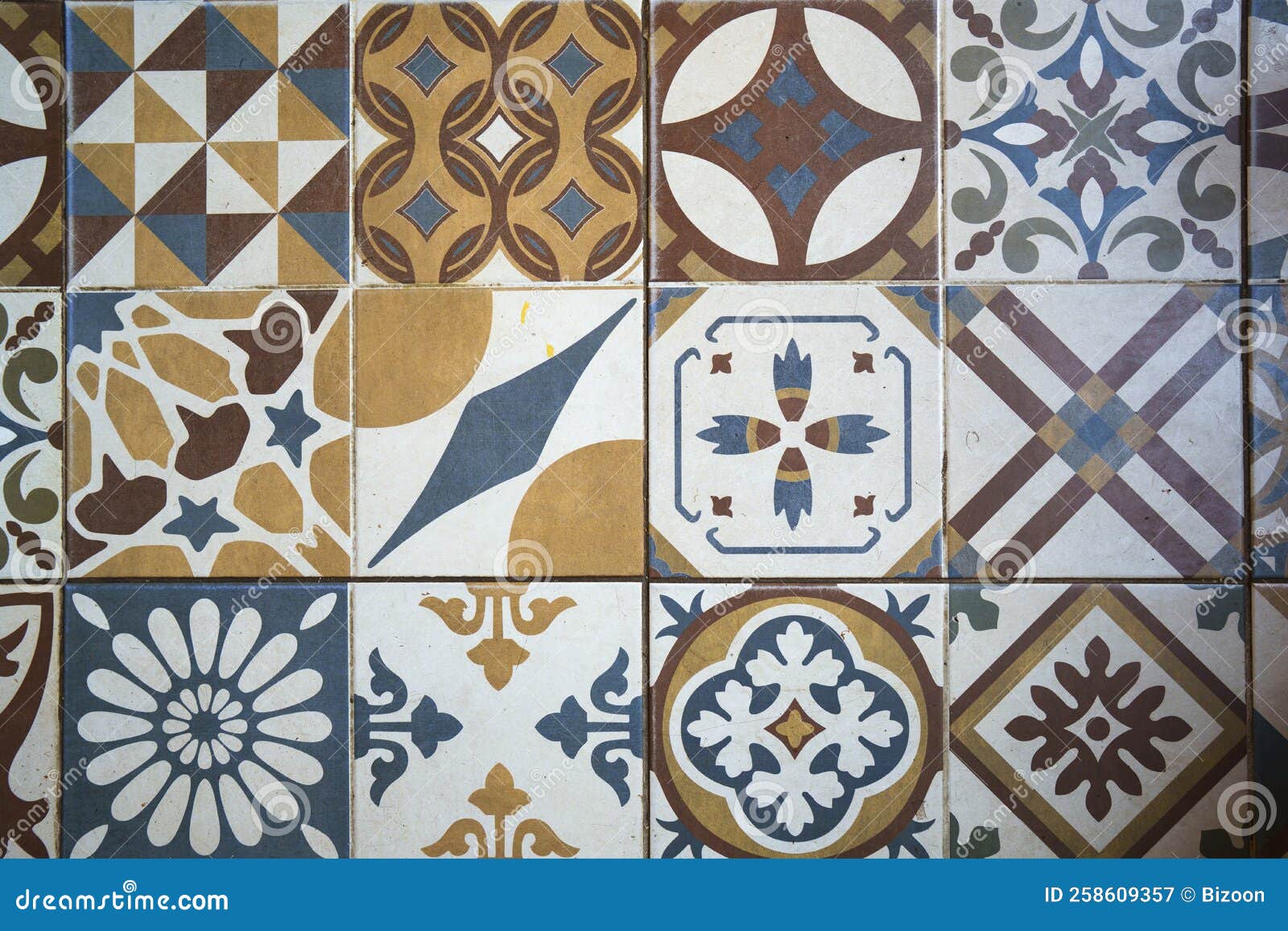 Oriental Moroccan Tile Seamless Pattern Stock Image - Image of ...