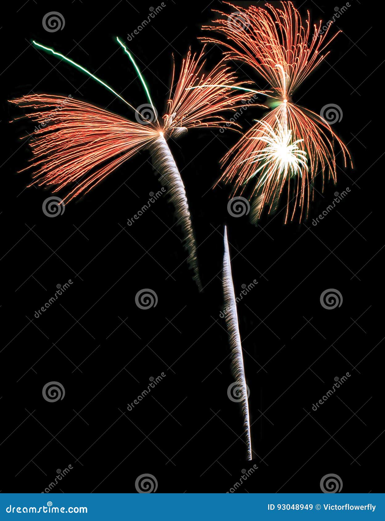 Real Isolated Fireworks, Butterfly Pattern Stock Image - Image of ...