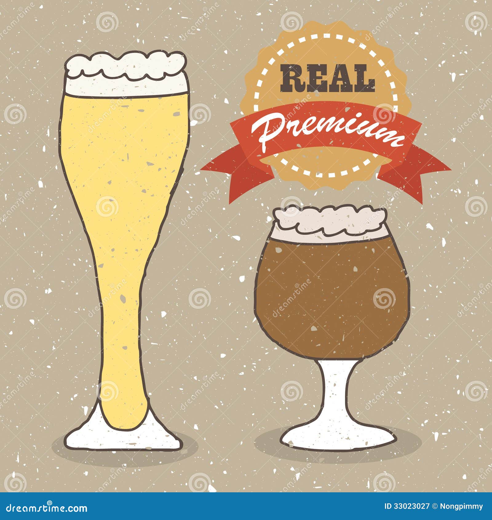 Real Lager and Ale stock vector. Illustration of grunge - 33023027