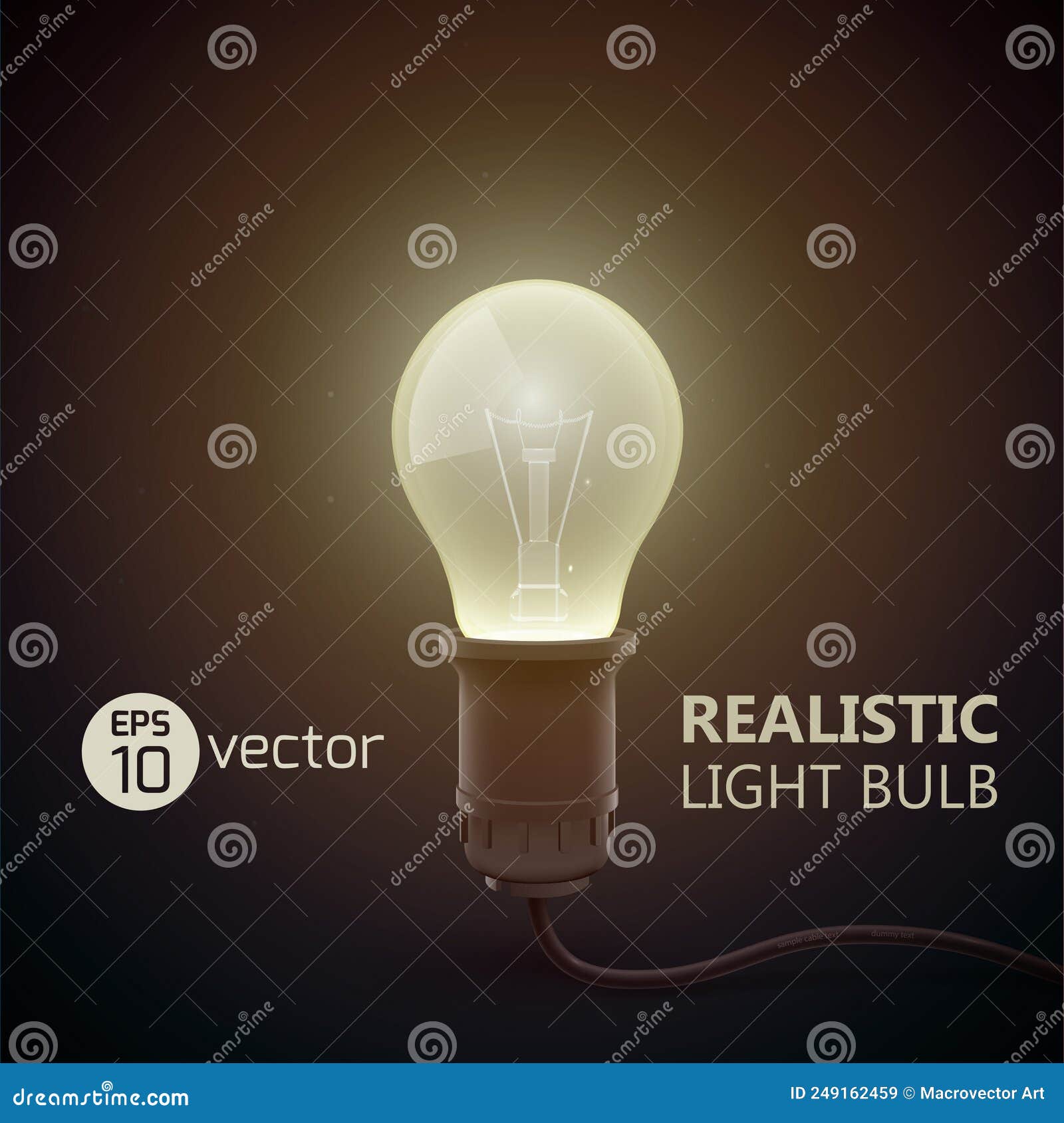 Real Light Bulb Composition Stock Vector - Illustration of advertising ...