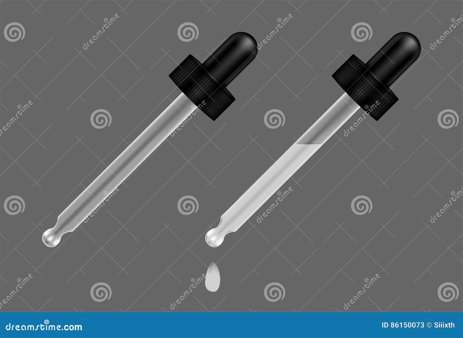 Real Liquid Glass Eye Dropper Vector Stock Vector - Illustration of ...