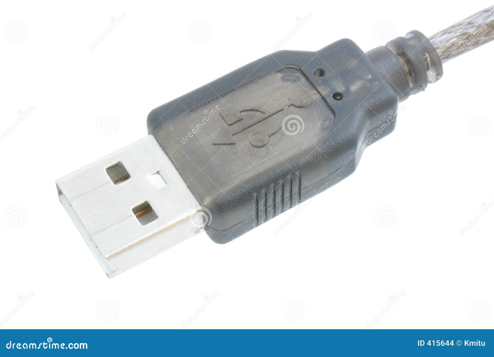 Real macro of USB plug #2 stock photo. Image of communication - 415644