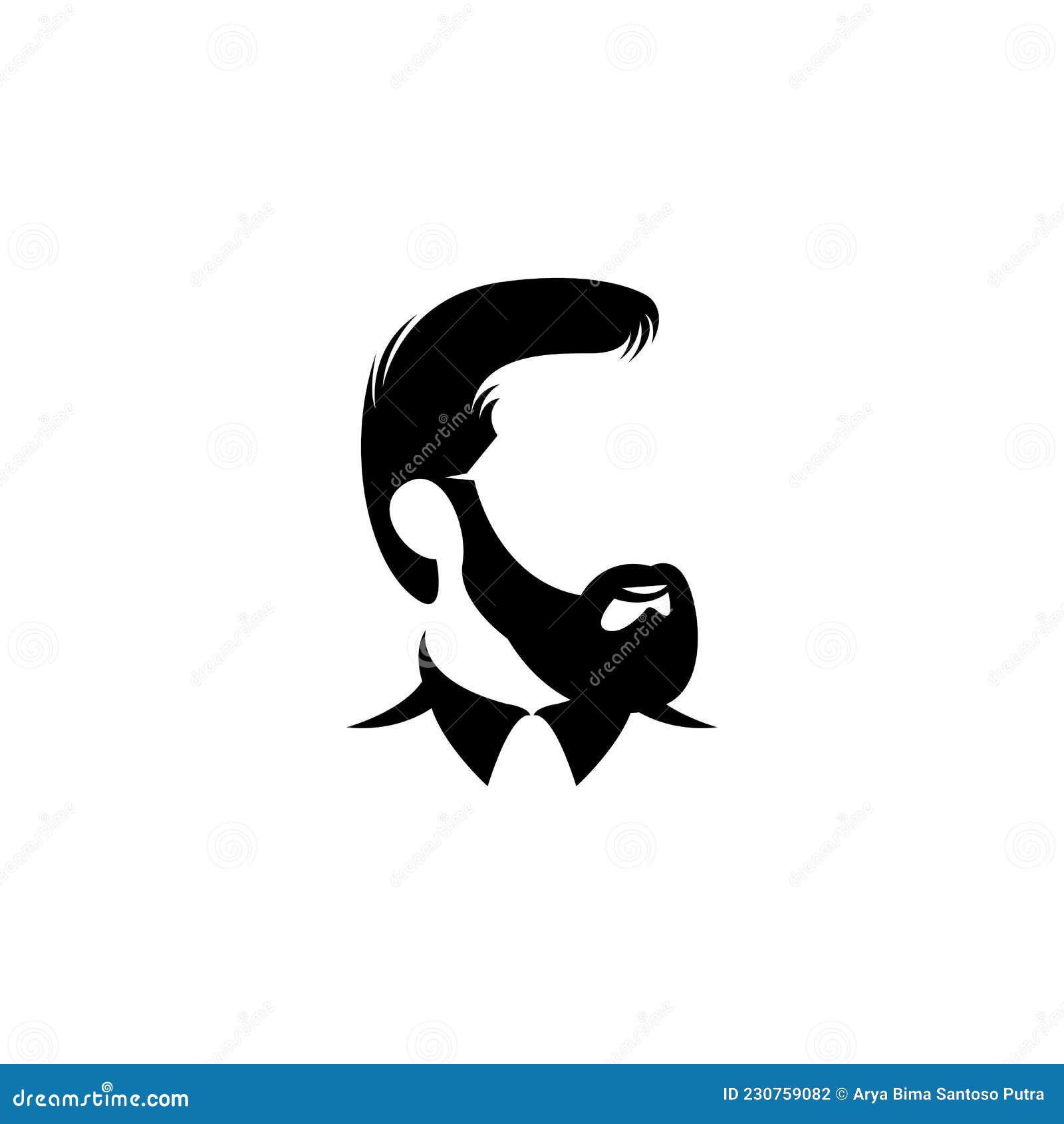 Real Man Masculine Beard Symbol Vector Logo Stock Vector - Illustration ...